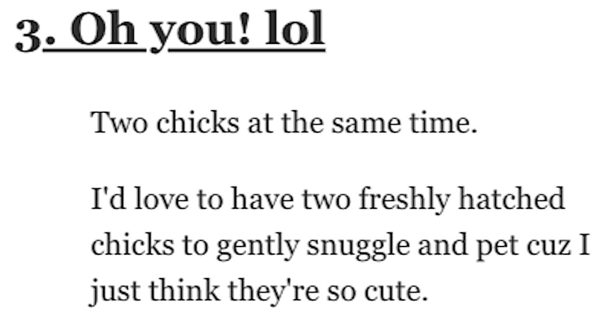 12 People Share Their Real Fantasies and Many Of These Are Pretty Wholesome